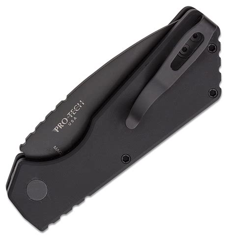 Pro Tech Strider Pt Auto Solid Black Handle Dlc Magnacut Blade Pt203