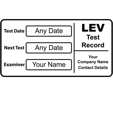 Buy Lev Test Record Stickers Label Bar