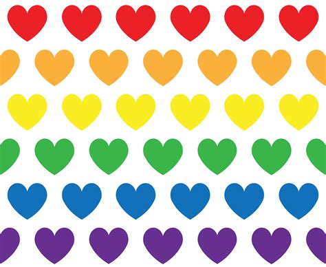 Vector Seamless Pattern Of Lgbt Rainbow Heart 12956080 Vector Art At