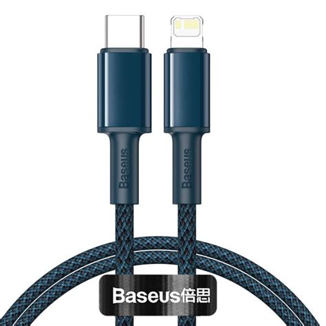 Baseus Usb C Kábel Lightning Nagy Sűrűségű Fonott 20 W 5 A Pd 1 M