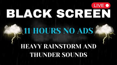 Relaxing Heavy Rain Thunder For Reduce Stress ⛈️ Rain Sounds For