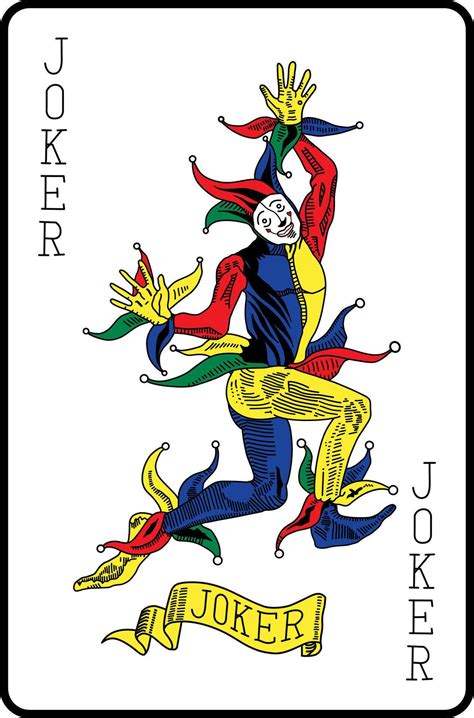 Joker Card Classic Joker Playing Card In Retro Style Colorful Card