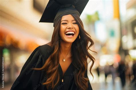 Charming Filipino Lady Prom Dress And Graduation Success Stock Photo Adobe Stock