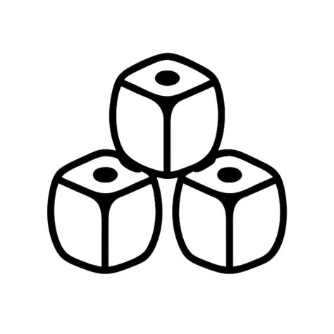 Premium Vector Cubes Icon Outline