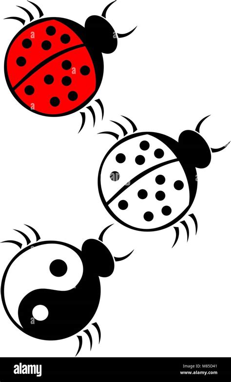 A Tribal Ladybug Tattoo Set Stock Vector Image And Art Alamy
