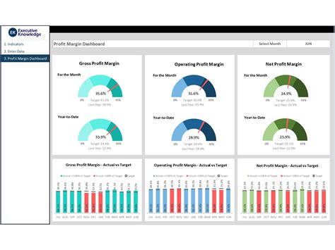Profit Margin Dashboard Template Biz Infograph