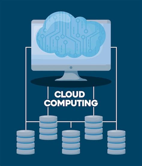 Computação em nuvem Vetor Grátis