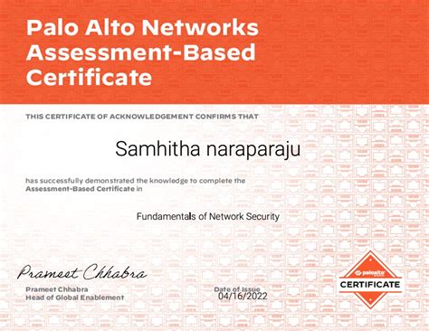 Sita Samhitha Naraparaju On Linkedin Networksecurity Paloalto Certification