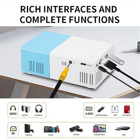 M Mini Mini Projector Home LED Portable D Projector HD LED Projector Video Projector For