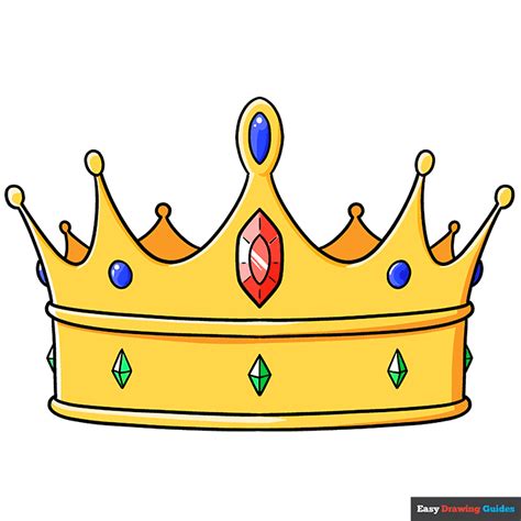How To Draw A Crown Crown Drawing With Color Drawing Easy Crown
