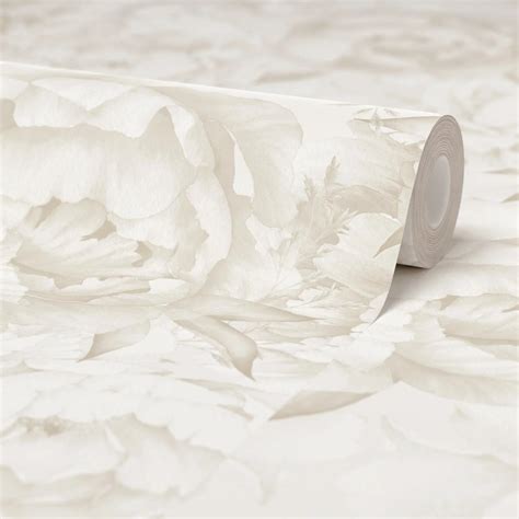 Vintage Peony Wallpaper In Cool Neutrals I Love Wallpaper