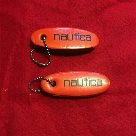 Two Nautica Vintage Orange Floating Boat Keychain Antique Price