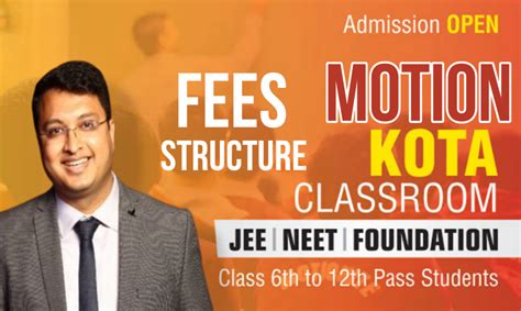 Motion Fee Structure For IIT JEE And Batch Details Motion Kota Fees