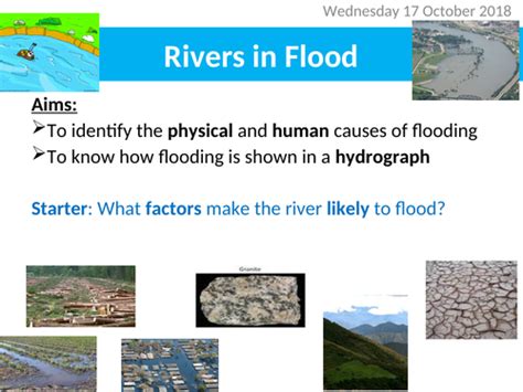 Rivers In Flood Physical And Human Causes And Hydrographs Ks4 Physical Landscapes In The Uk