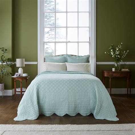 Dorma Soft Scalloped Bedspread Dunelm