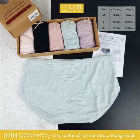 Quần Chip Cotton Tuyết Cao Cấp Mb 8704 Set 5 Màu