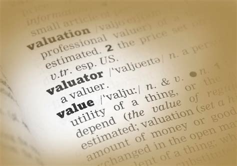 Premium Photo Value Dictionary Definition Single Word With Soft Focus
