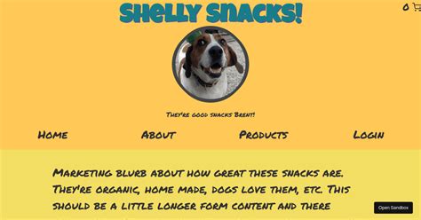 React Shelly Snacks Codesandbox