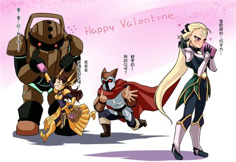 Leona Diana Pantheon And Nautilus League Of Legends Drawn By Nam