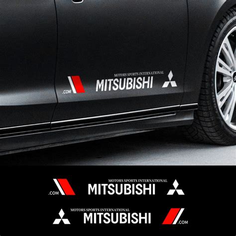 Pcs Car Body Sticker Car Door Side Sticker Car Logo Decal Decoration For Mitsubishi ASX EVO
