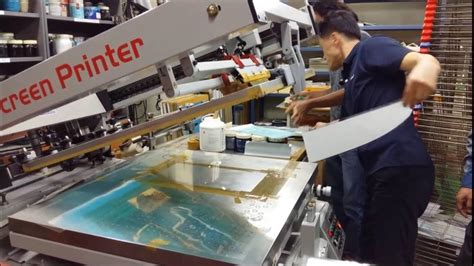 반자동 실크스크린 인쇄교육 주동경씨에스 Youtube