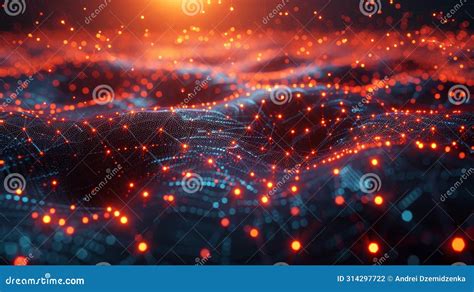 Data Network With Cyber Security Concept Abstract Background Of Social Network Connections In