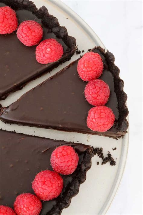 Super Easy 5 Ingredient Raspberry Chocolate Ganache Tart Bake Play Smile