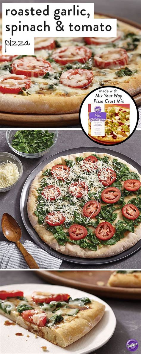 Delicious Roasted Garlic Spinach Pizza