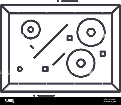 Interior Picture Icon Linear Isolated Illustration Thin Line Vector