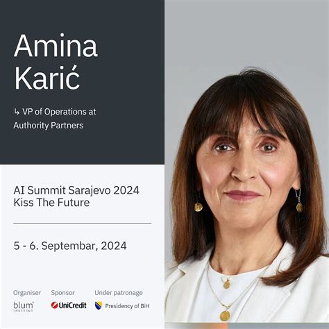 We Are Pleased To Announce That Amina Karic Vp Of Operations At