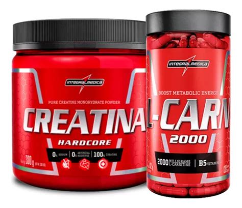 Creatina Pura 300g L Carnitina 120 Caps Integralmedica Frete Grátis
