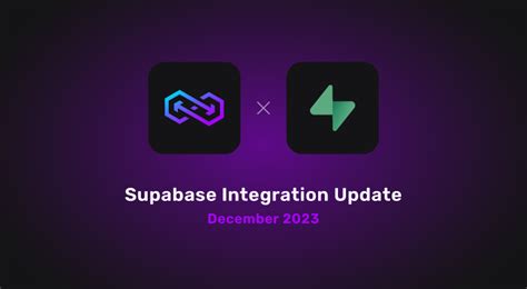 Supabase Integration Update — December 2023