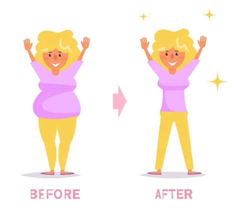 Before And After Breast Surgery Implants Vector Cartoon Isolated