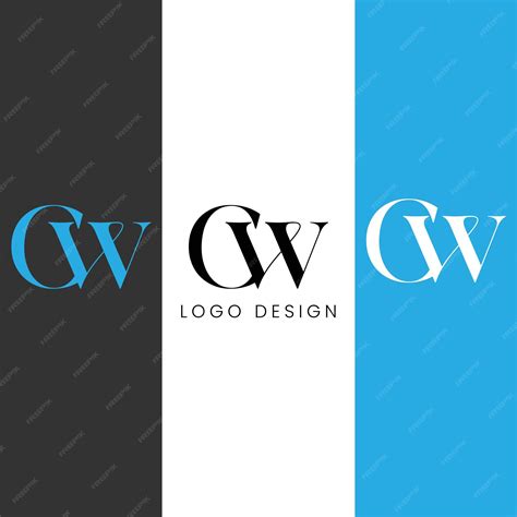 Premium Vector Cw Initial Letter Logo Design
