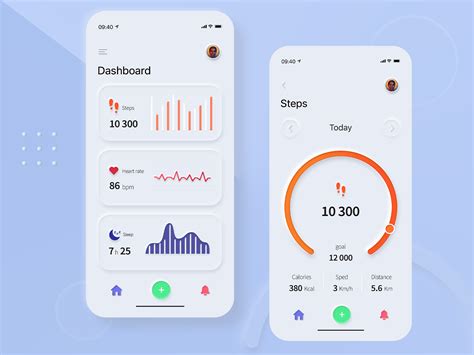 skeuomorphic dashboard by kate pileka