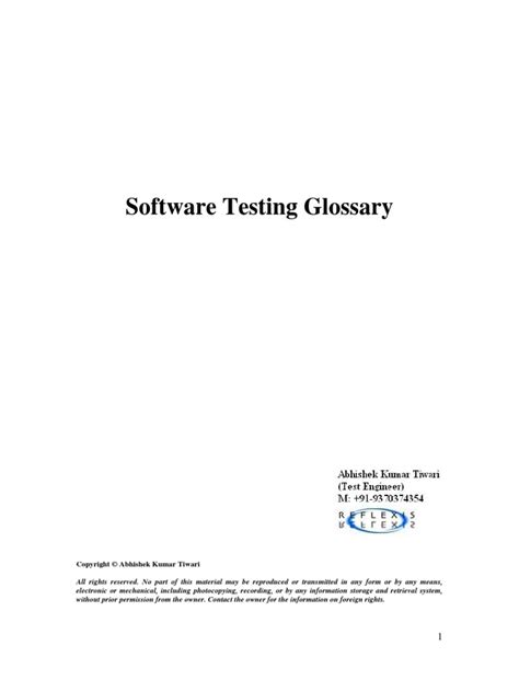 Pdf Software Testing Glossary Dokumentips