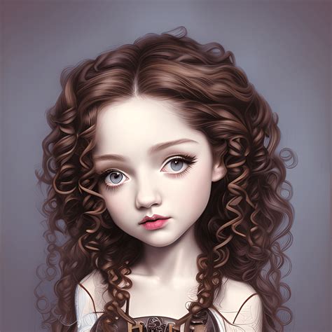 Gorgeous Young Woman With Long Curly Hair And Steampunk Vibes · Creative Fabrica