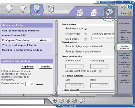 Comment Saisir Le Facteur De Correction De L Horodateur De L Automate