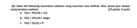 Solved Design And Analysis Of Algorithms Please Solve It Chegg