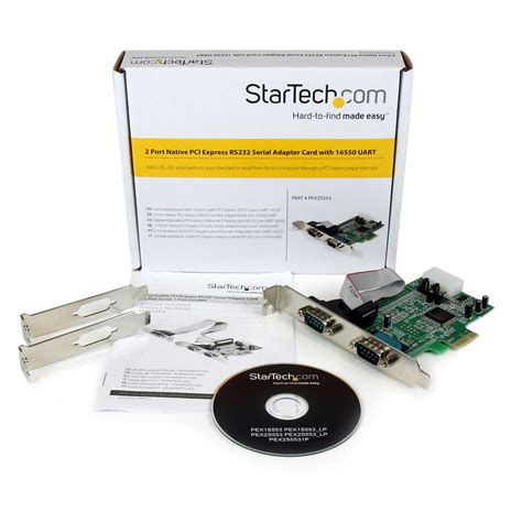 StarTech Port PCI Express RS Serial Adapter Card PCIe RS Serial Host Controller