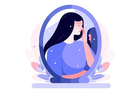 Premium Photo Selfreflection Analysis Mental Health And Psychology Concept Flat Vector