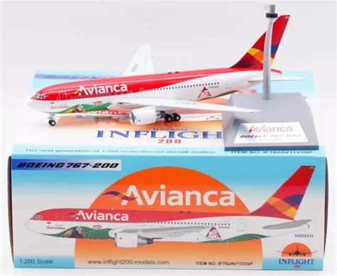 Inflight 1200 Avianca Boeing B767 200 Diecast Aircraft Jet Model