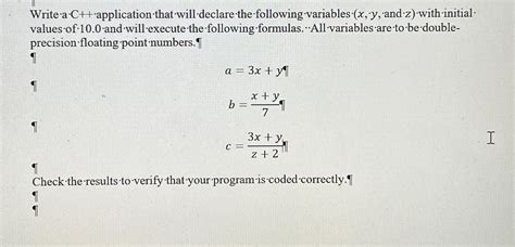 Solved Write A C ﻿application That ﻿will ﻿declare