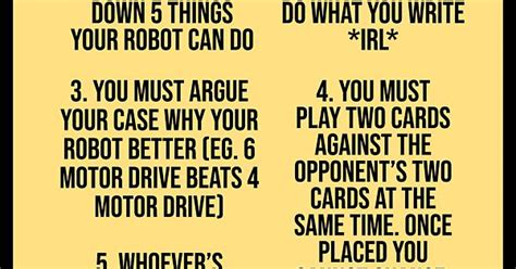 Vex Robotics Unofficial Trading Card Rules Album On Imgur