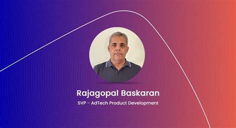 Amagi Names Rajagopal Baskaran Svp Of Adtech Dev Amagi News