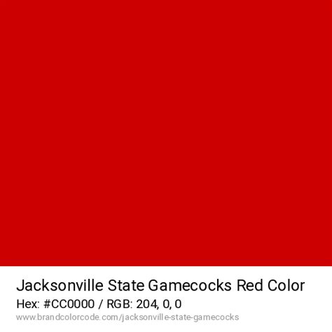 Jacksonville State Gamecocks Brand Color Codes
