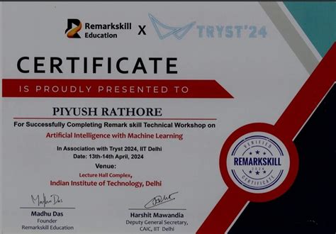 Piyush Rathore On Linkedin Glad To Share That I Recently Attended A 2 Day Workshop On