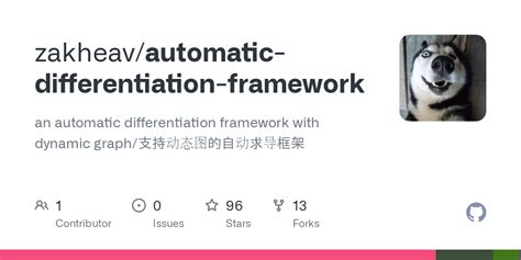 Github Zakheavautomatic Differentiation Framework An Automatic Differentiation Framework