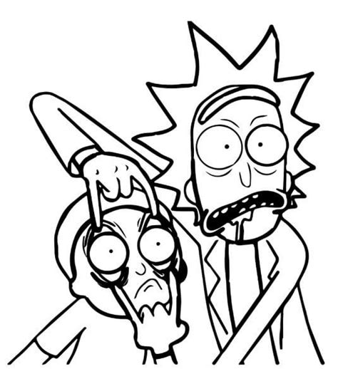 Desenhos De Rick Sanchez Para Colorir Imprimir E Pintar Coloringlib