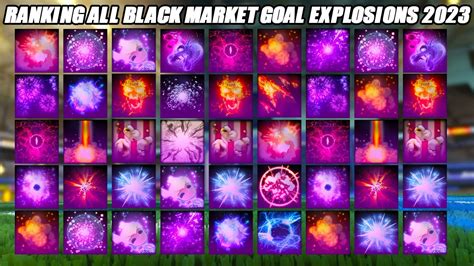 Ranking All Black Market Goal Explosions In Rocket League 2023 YouTube